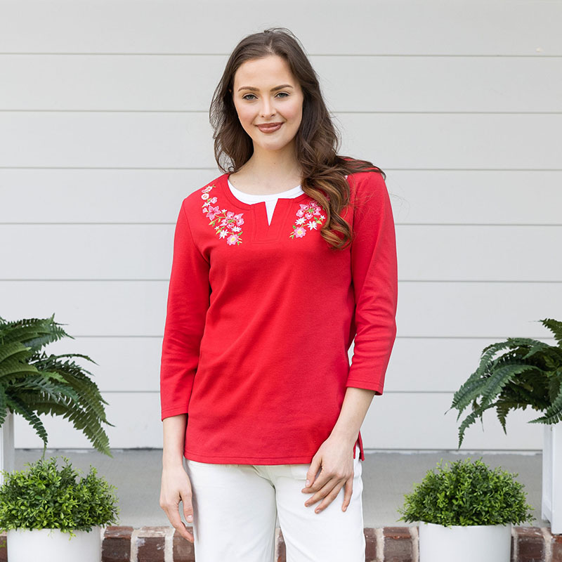 Fiesta Blooms 2Fer Top - Cracker Barrel