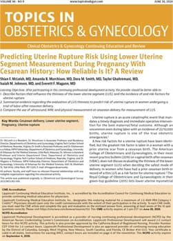 Topics in Obstetrics & Gynecology