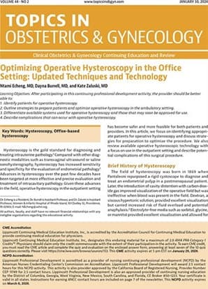 Topics in Obstetrics & Gynecology