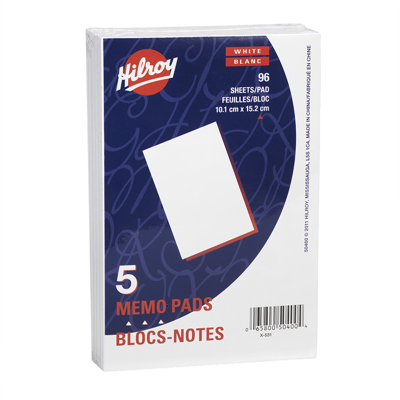 SCRATCH PADS 4X6 5 PACK 96 SHEETS