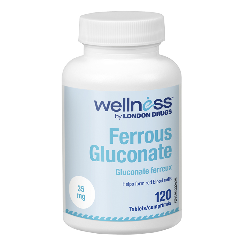 Wellness by London Drugs Ferrous Gluconate - 35mg - 120s