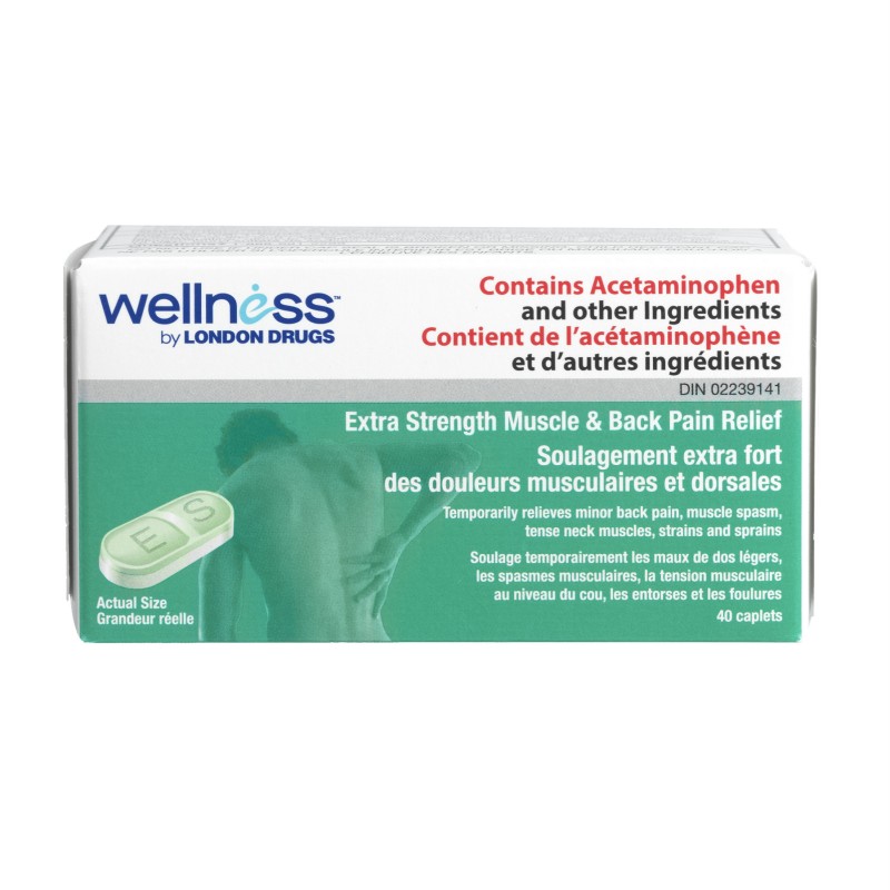 Wellness by London Drugs Extra Strength Muscle & Back Relief - 40s