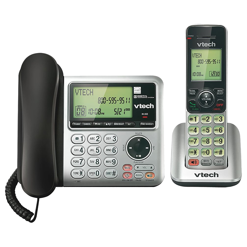 VTECH CORDED CORDLESS PHONE CS6649RB