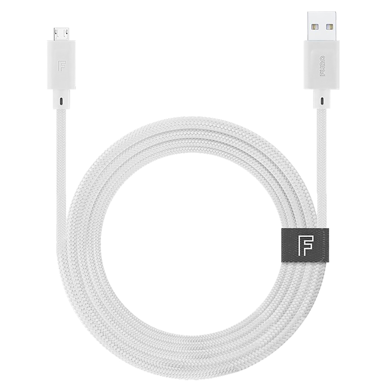 Furo Micro USB Cable - 10 feet - White - FT8209