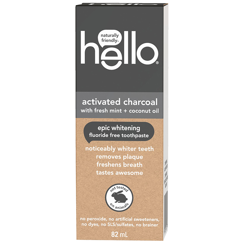 HELLO CHARCOAL F/FREE T/P 82ML