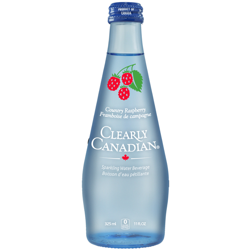 Clearly Canadian Sparkling Water Beverage - Country Raspberry - 325ml