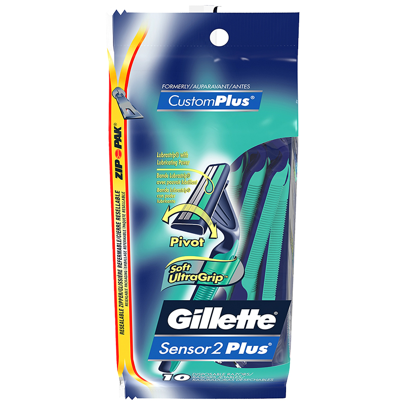 GILLETTE SENSOR2 PLUS RAZORS 10'S/PIVOT