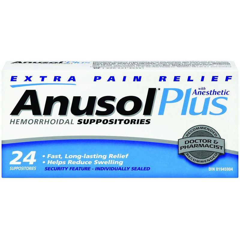 ANUSOL PLUS SUPPOSITORIES 24'S