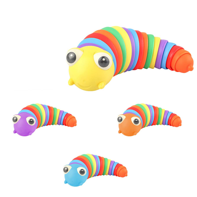 Slug Funny Face Fidget Toy - Multicolour