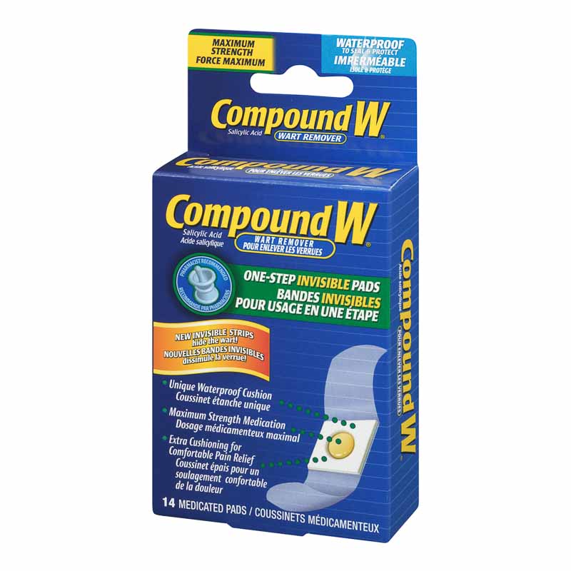 COMPOUND W INVISIBLE STRIPS 14'S