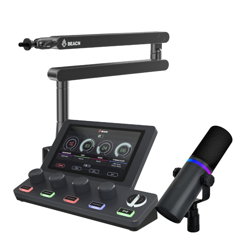 BEACN MIC USB-C Broadcast Dynamic Microphone with BEACN Mic Stand and ...