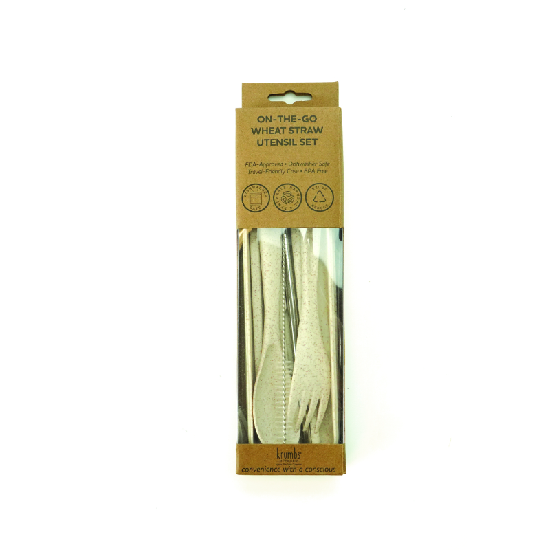 Krumbs Kitchen Against The Grain On-The-Go Cutlery Set - Assorted - 6 piece