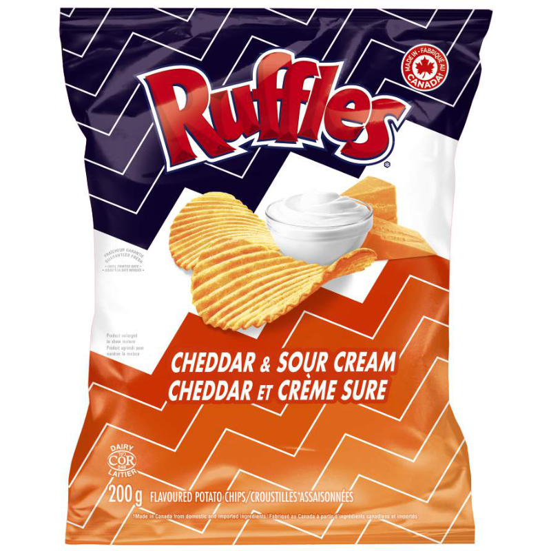 Ruffles Potato Chips - Cheddar & Sour Cream - 200g