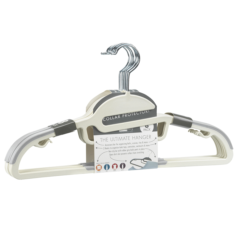 Simplify S-Shape Hangers - Grey - 8 pack