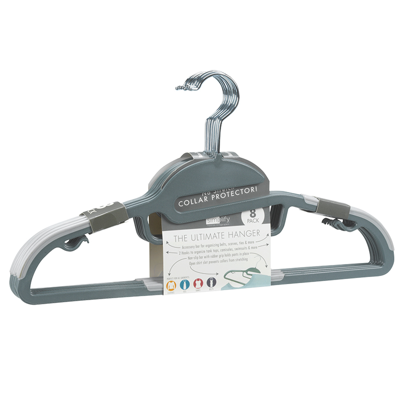 Simplify S-Shape Hangers - White - 8 pack