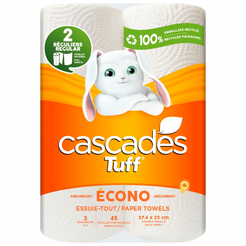 Cascades Tuff Econo Paper Towel - 2 Rolls