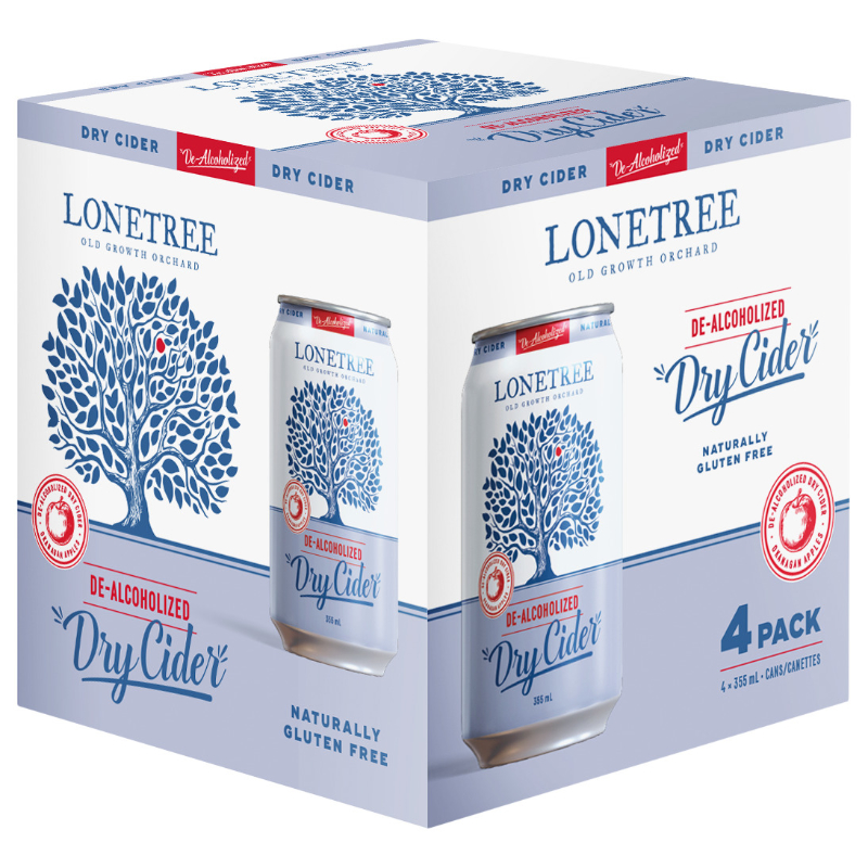 Lonetree De-Alcoholized Cider - Dry - 4 x 355ml