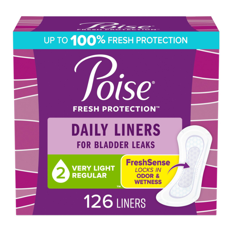 Poise Fresh Protection Incontinence Pantyliners - Regular - Very Light ...