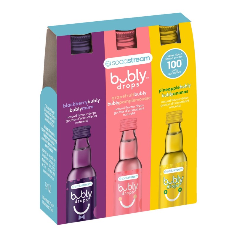 SodaStream bubly drops Flavor Essence Set - Pineapple, Blackberry ...