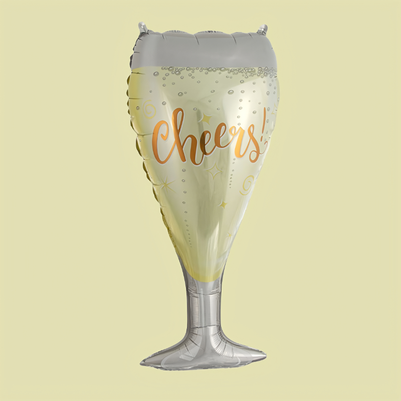 Helium Gold Cheer Foil Balloon