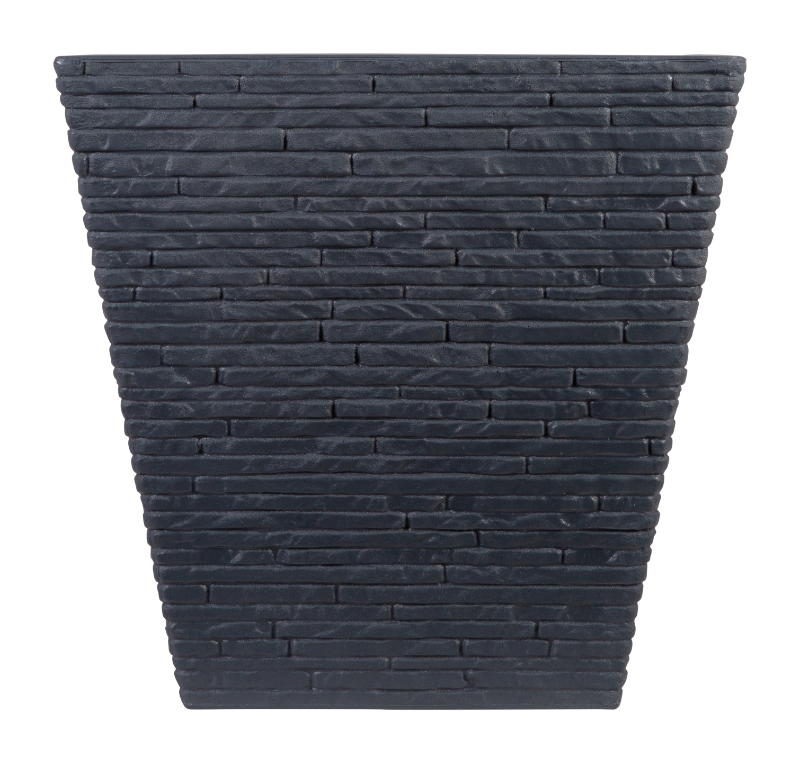 Strata Slate Short Planter - 35cm
