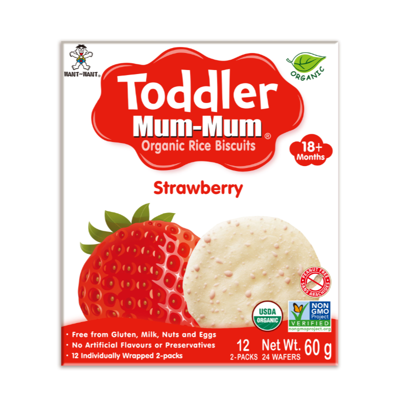 Toddler Mum Mum Snax Chickpea Crisps - Strawberry - 60g