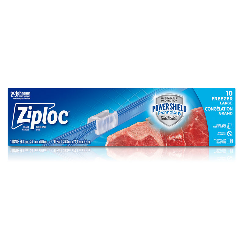 Ziploc Slider Zip Bag - Large - 10's