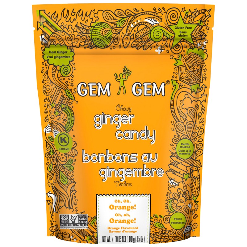 Gem Gem Ginger Candy - Oh, Oh, Orange - 99g