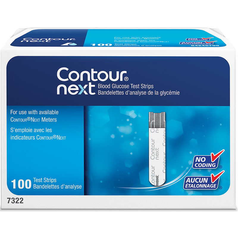 Contour Next Blood Glucose Test Strips - 100's