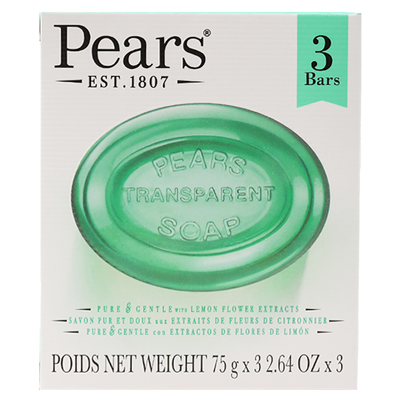 PEARS SOAP W/LEMON FLOWER 3X75G