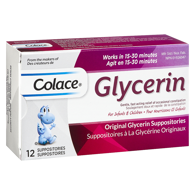 COLACE GLYCERIN SUPPOSIT. 12'S/KIDS