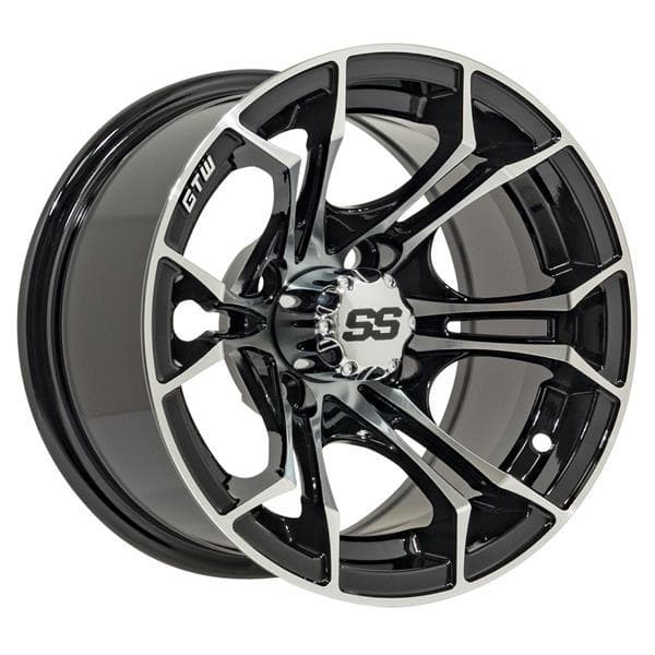 12″ GTW® Spyder Wheel – Black with Machined Accents - Nivel Parts