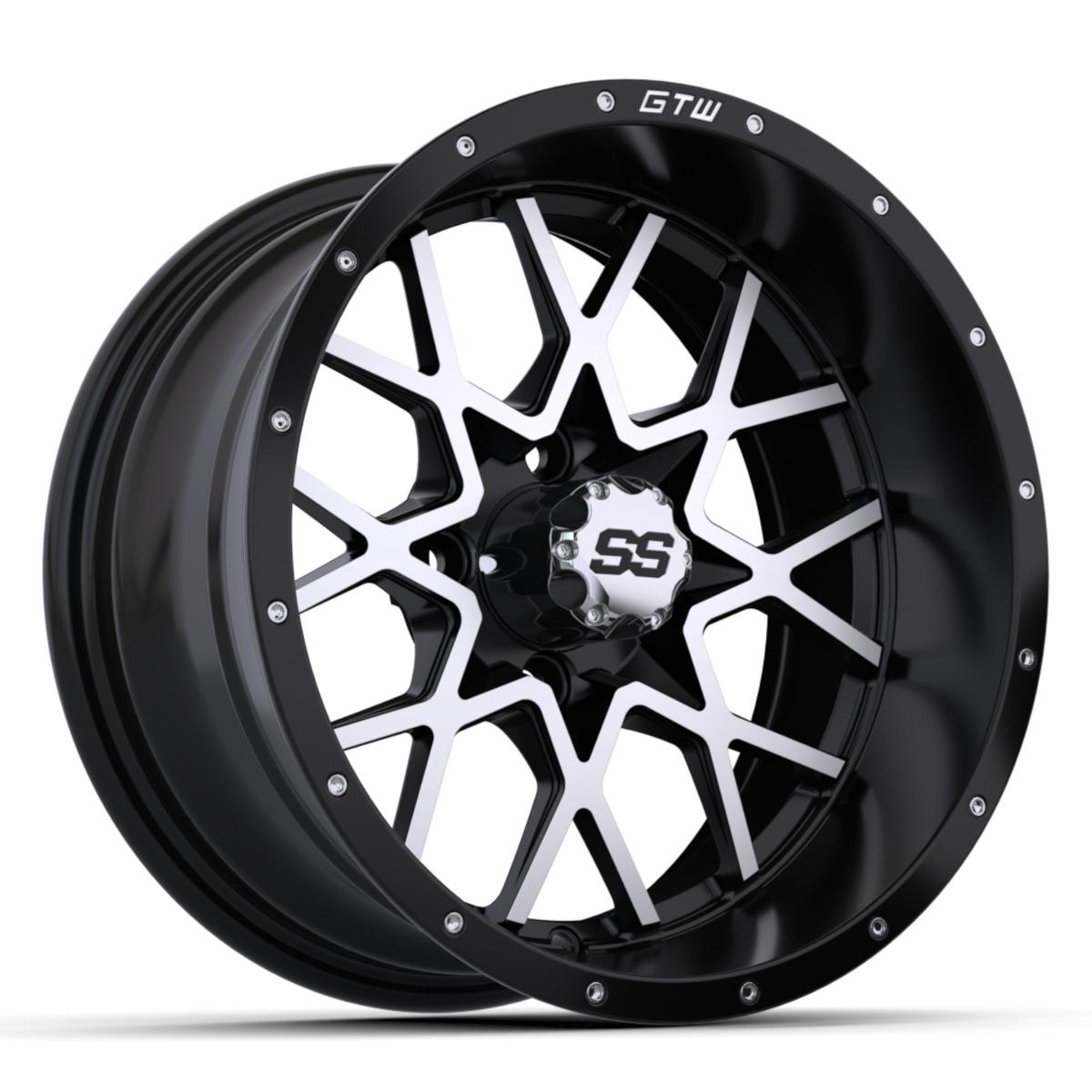 GTW Vortex Matte Black and Machined Wheel - 14 Inch - Nivel Parts